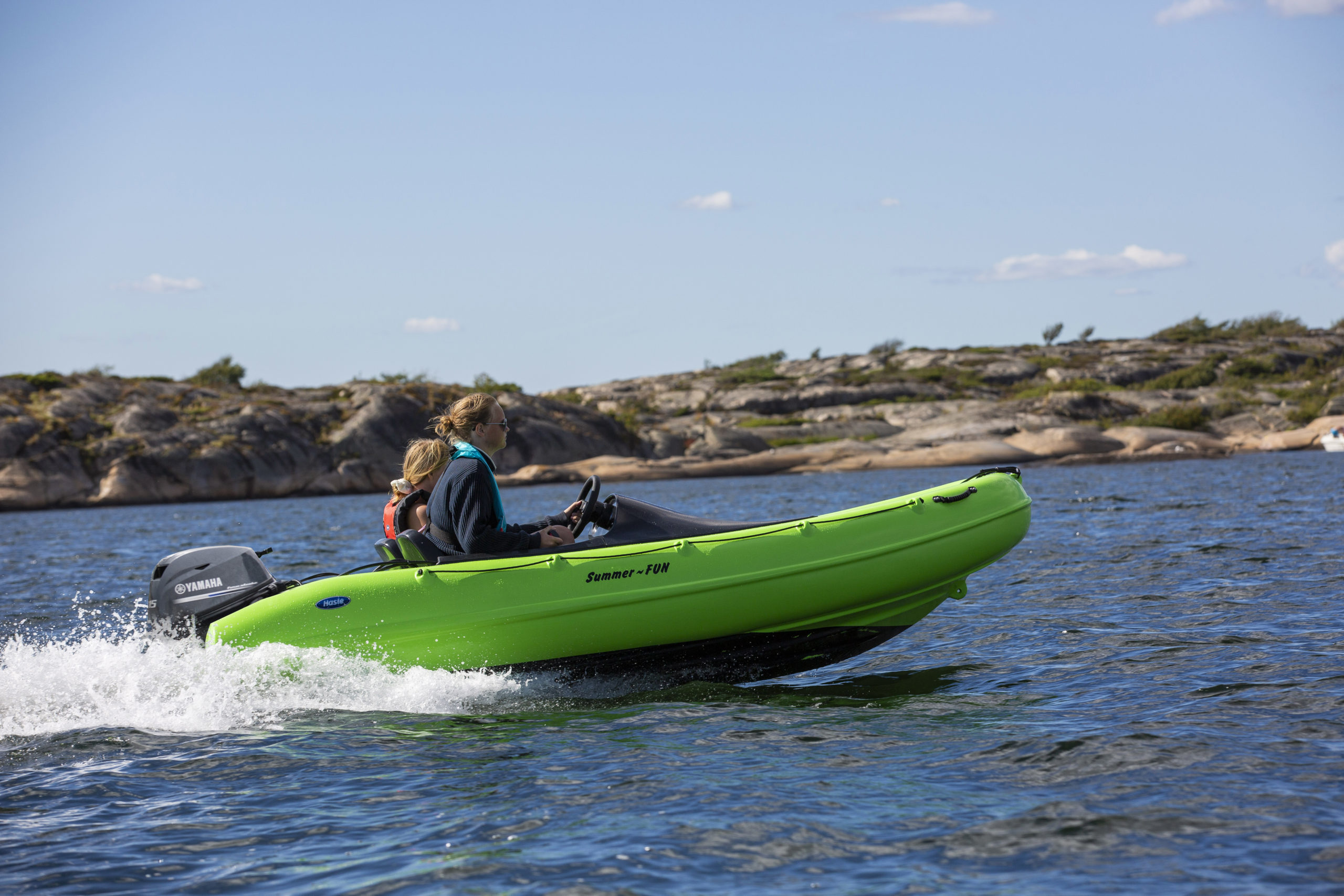 Hasle Summerfun med Yamaha F9,9 hk. Tøff, robust og stabil ungdomsbåt